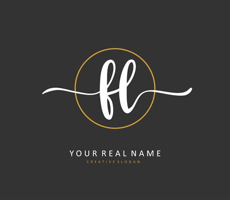 Florida Inicial Letra Escritura Y Firma Logo Un Concepto Escritura Inicial Logo Con Modelo