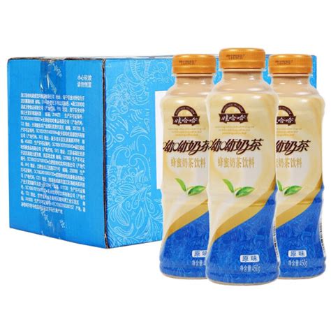 娃哈哈呦呦奶茶[原味]400ml 蛋白质果汁饮料 饮料 酒水 奶 易采购