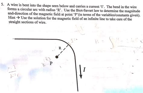 Solved A Wire Is Bent Into The Shape Seen Below And Chegg