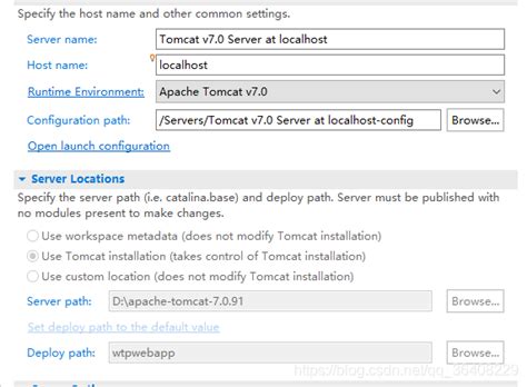 配置tomcat部署路径（server location是灰色怎么修改） tomcat项目 requestmapping 注解为灰色 csdn博客