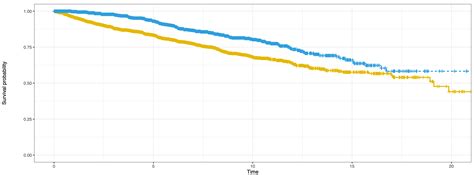 Correct Interpretation Of Survival Curves That Eventually Meet Cross