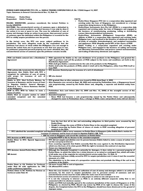 Perkin Vs Dakila Trading Pdf Lawsuit Complaint