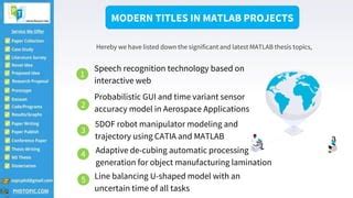 MATLAB Thesis Projects PPTX