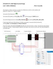 Digital System Design Lab: Adding 4-bit Numbers with Multisim & | Course Hero