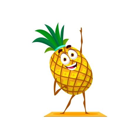 Fun Pineapple Character Cartoon Royalty Free Vector Image