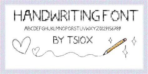 Pixilart Handwriting Font By Tsiprivate