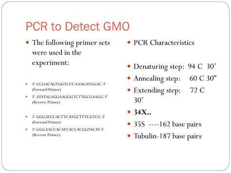 Ppt Gmo—detecting Genetically Modified Foods Powerpoint Presentation