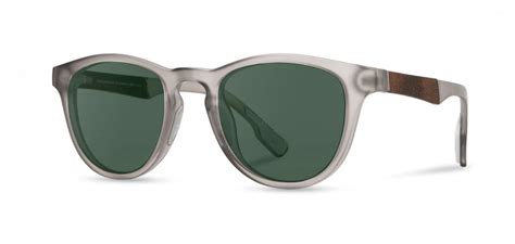 Francis Actv Sunglasses Matte Smoke Elm Burl G15 Polarized Shw