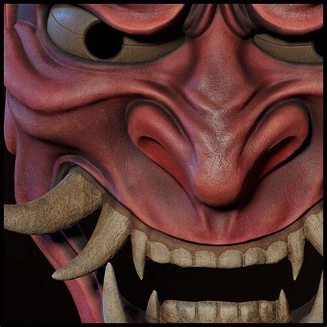 Oni mask, Nikita Ponomarev-Kabanov | Oni mask, Surface modeling, Oni