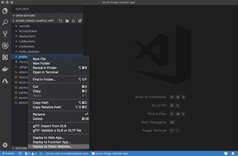 quick deployment of forge applications to azure autodesk platform