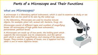 Parts Of A Microscope And Their Functions Pdf