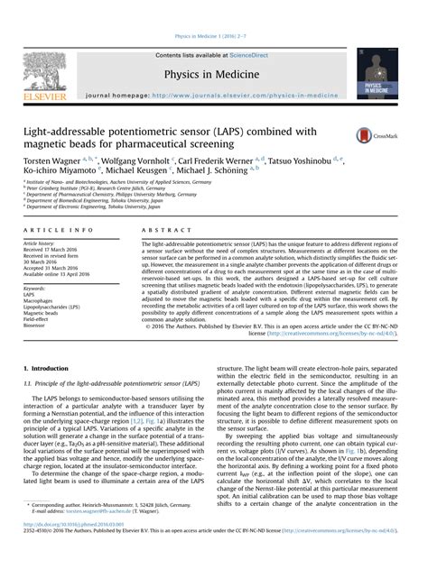 Pdf Light Addressable Potentiometric Sensor Laps Combined With Magnetic Beads For