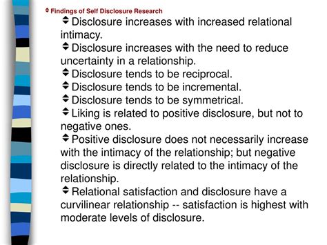 Ppt Enhancing Relationships Through Self Disclosure Powerpoint Presentation Id9199696