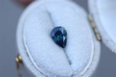 11ct Pear Opalescent Blue Green Sapphire Oore Jewelry