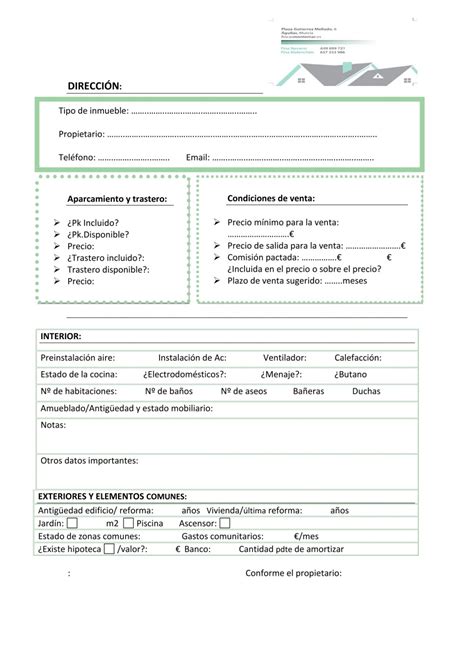 Formulario Captaci N De Inmueble