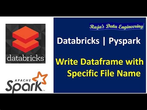 80 Databricks Pyspark Tips Write Dataframe Into Single File With Specific File Name YouTube