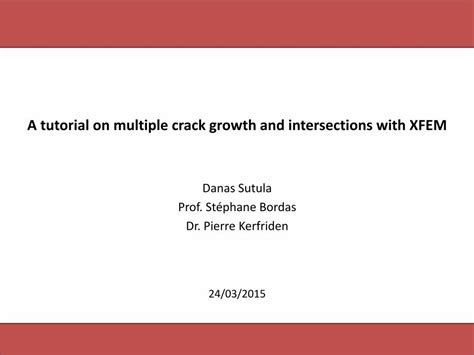 pdf a tutorial on multiple crack growth and intersections with