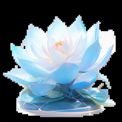 3d莲花荷花琉璃玻璃 花瓣网