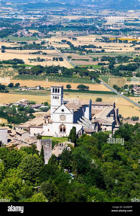 Assisi Village In Umbria Region Italy The Town Is Famous For The Most
