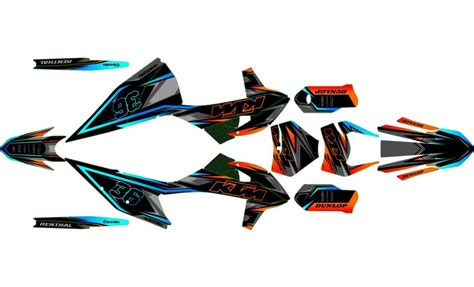 Kit déco KTM EXC EXC F 2020 2023 Colors Mixt Kitdeco moto fr