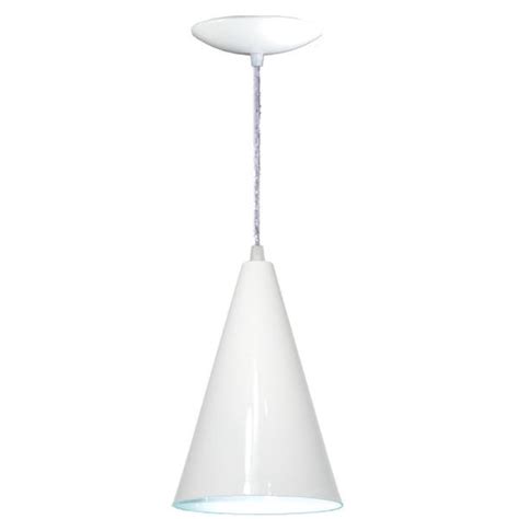 Arandela Pendente Cone Em Alum Nio Cor Branco Madeiramadeira