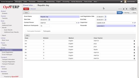 Odoo Openerp 7 School Management Pragmatic Techsoft