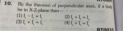 Perpendicular Axis Theorem