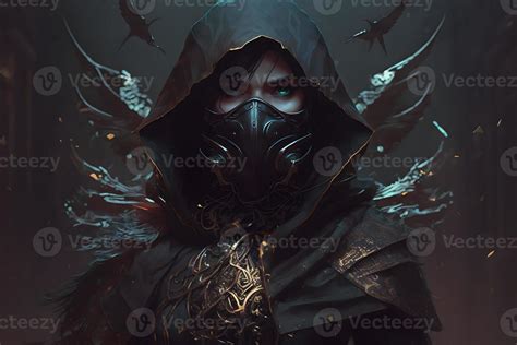 Fantasy Woman Warrior Assassin Portrait Neural Network 23124646 Stock
