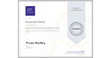 Coursera Certificate Mjpru Microsoft Msexcel Microsoftexcel