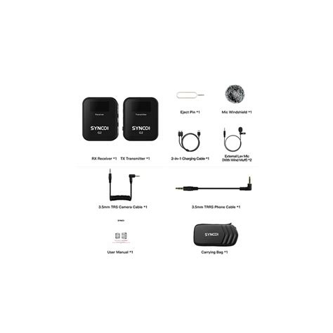 SYNCO G2 A2 Wireless Lavalier Microphone System - camera.co.id