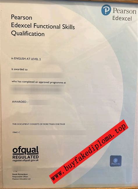 Buy A Fake Edexcel Functional Skills Qualification English Level 2 Certificate Buy Diploma