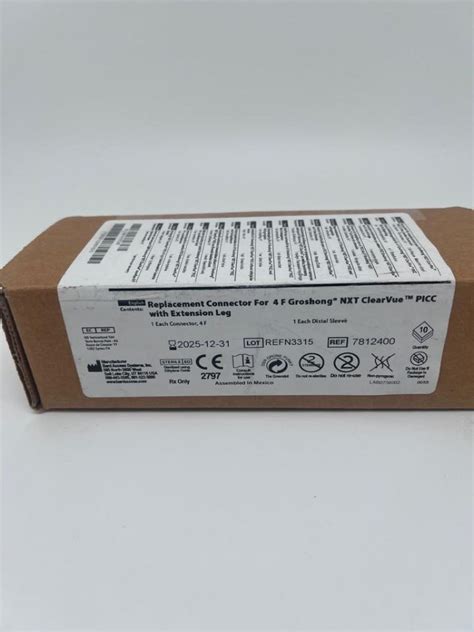 New Bard 7812400 Groshong Catheter Connectors Groshong Nxt Catheter