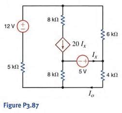 Solved Using Mesh Analysis Find V O In The Circuit In Fig P Answer
