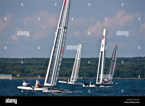 C Class Catamaran Fleet During Training For Little Americas Cup