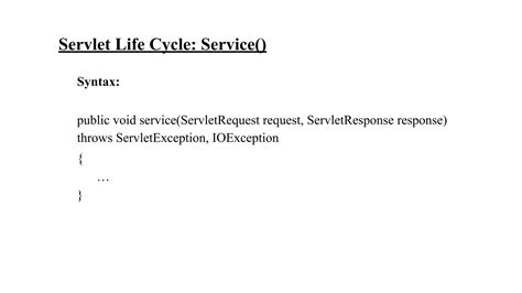 Servlet And Servlet Life Cycle Ppt