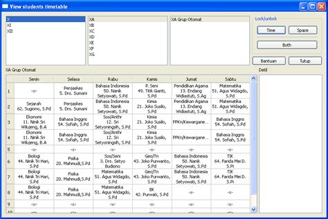 Software Jadwal Pelajaran Kingnimfa