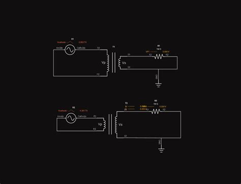 Schematic For [example] Simulation Of Types Of Transformers Two