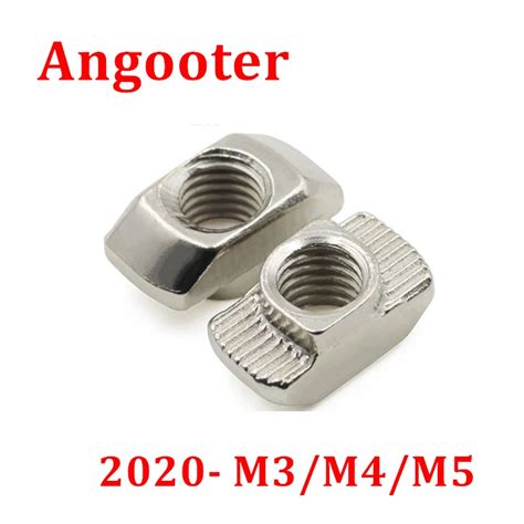 100pcs 50pcs 20 Series M3 M4 M5 Nickel Plated T Nut Hammer Head Fasten