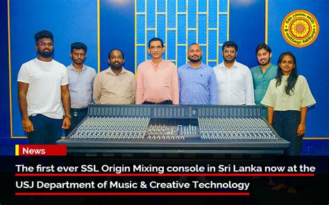 The First Ever Ssl Origin Mixing Console In Sri Lanka Now At The Usj