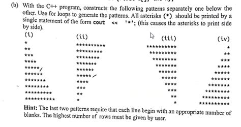 Solved B With The C Program Constructs The Following