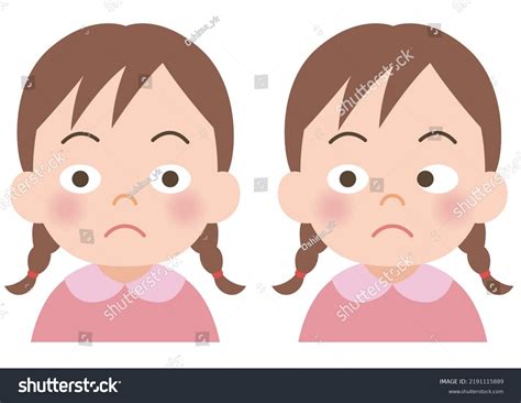 Clip Art Girl Strabismus Stock Illustration 2191115889 Shutterstock
