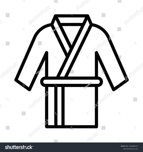 Bathrobe Icon Line Art Style Design Stock Vector Royalty Free Shutterstock