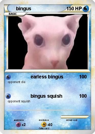 Pokémon Bingus 22 22 Earless Bingus My Pokemon Card