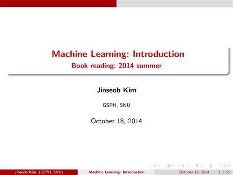 Machine Learning Introduction Pdf Science