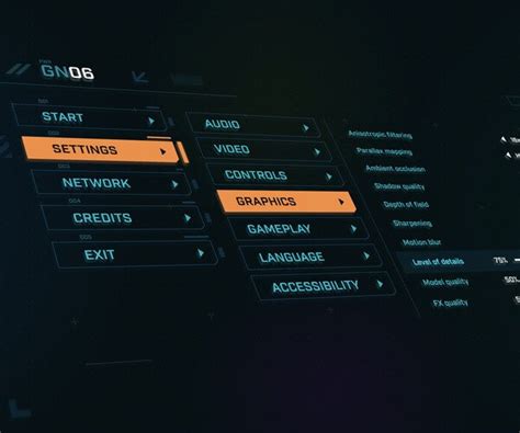 Artstation Fui Ui Sci Fi Game Ui Menu Template Game Assets