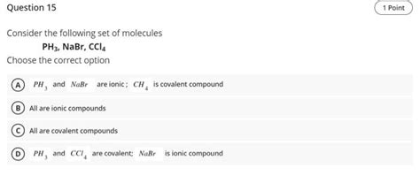 Solved Question 15 1 Point Consider The Following Set Of