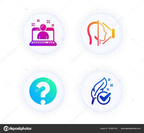 Face Question Mark Best Manager Icons Simple Set Button Halftone Stock