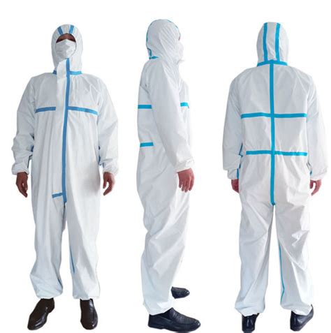 Ppe Microporous Disposable Protective Coverall Suit Chemical Protective