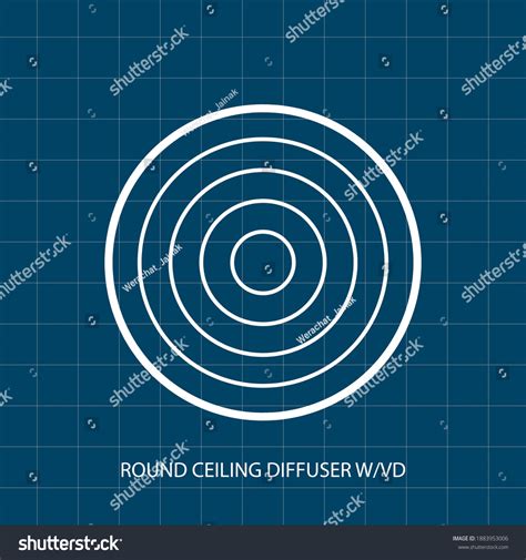 Symbol Round Ceiling Diffuser Vector Illustration Stock Vector Royalty