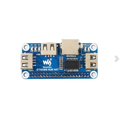 Raspberry Pi HAT Ethernet USB HUB 1x RJ45 3x USB Malina314